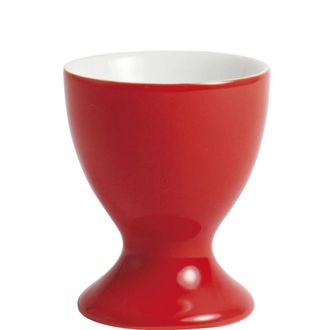 Kahla 207401A69462X Pronto Colore Eierbecher mit Fu&szlig; Cherry red|roter Eierhalter aus Porzellan