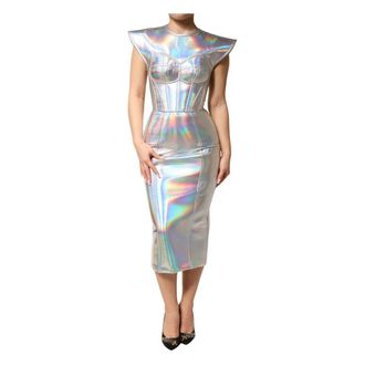 Dolce & Gabbana Bodycon Sheath Midi Kleid - - Dresses - Damen - Grau - 2XS