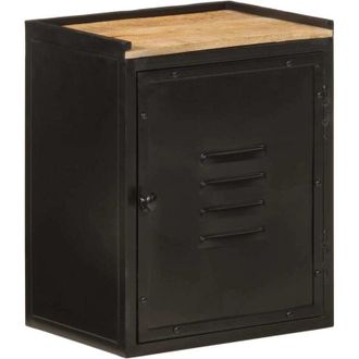 vidaXL Badschrank 40x30x50 cm Eisen und Massivholz Mango vidaXL