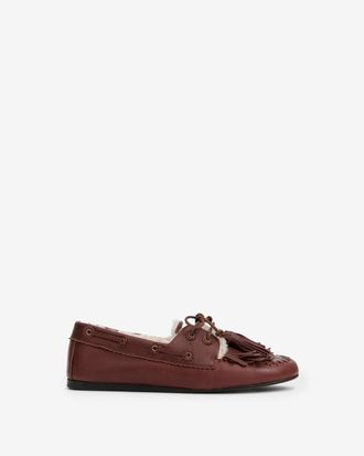 Isabel Marant Mocassins Fersi - Femme - Marron Fonc&eacute; / Ecru - Taille36 - Isabel Marant