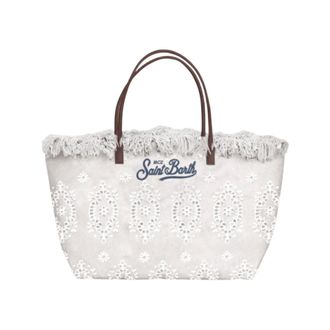 MC2 Saint Barth Femme, Sacs, Blanc, Taille: ONE Size City Bag Fringe