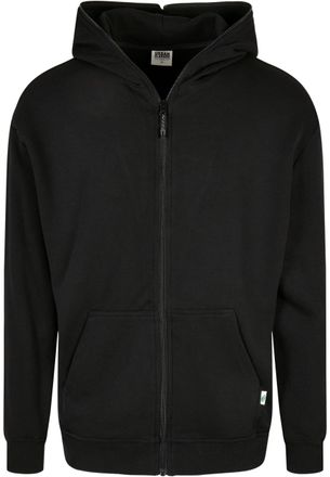 Urban Classics Herren Organic Full Zip Hoodie Kapuzenpullover, Schwarz, XXL