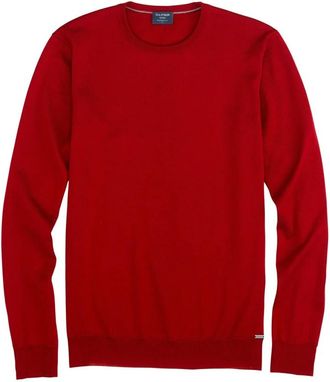 Olymp Vielseitiger Herren V-Ausschnitt Pullover - - Knitwear - Herren - Rot - 2XL