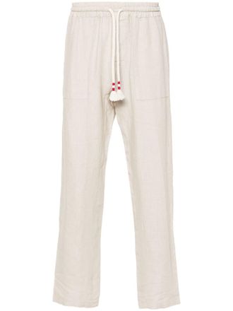 MC2 Saint Barth pantalon en lin &agrave; coupe droite - Tons neutres