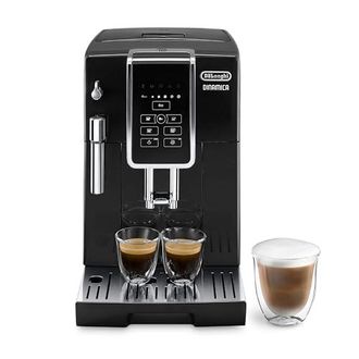 DeLonghi Dinamica ECAM 350.15.B Kaffeevollautomat mit Milchaufsch&auml;umd&uuml;se f&uuml;r Cappuccino, mit Espresso und Kaffee Direktwahltasten und Digitaldisplay mit Klarte