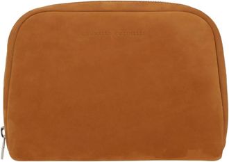 Brunello Cucinelli trousse de toilette à logo intégral - Marron