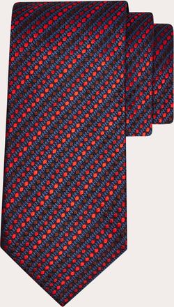 Ferragamo Herren Jacquard-Krawatte Dots - Infinite Inspirations Blau