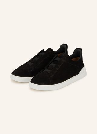 Ermenegildo Zegna Zegna Slip-On-Sneaker Triple Stitch schwarz