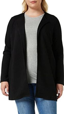 Vila Clothes Vinaja New Long Jacket-Noos, Veston Femme, Noir (Black Black), 34 (Taille Fabricant: X-Small)