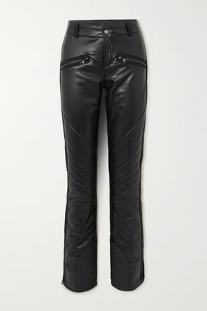 Bogner Tory Skihose Aus Kunstleder Mit Bes&auml;tzen Aus Shell - Schwarz