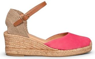 miMaO Espadrilles &agrave; Talon compens&eacute; en Cuir Altea, Corail EU 36