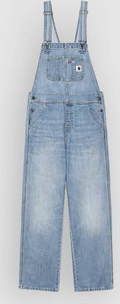 Carhartt Work in Progress Bib Overall Straight Jeans Latzhose blue burst washed