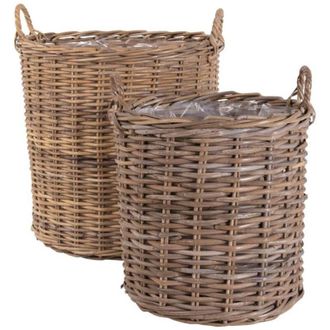 House Nordic House Nordic - Lot de 2 paniers en rotin - Naturel - indo