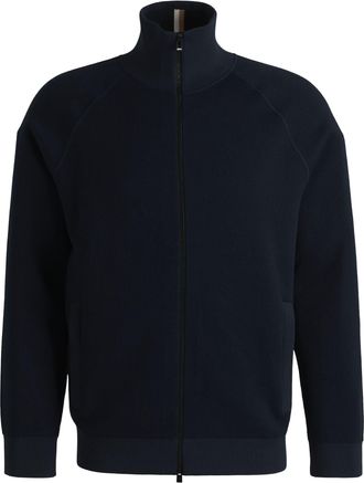 BOSS Herren H-Domico Cardigan aus Baumwolle und Schurwolle mit Reißverschluss Dunkelblau XL