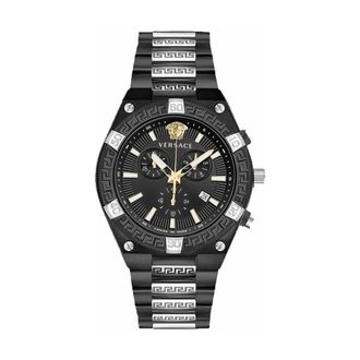 Versace Sporty Greca Chronograph - - Accessories - Herren - Schwarzk - ONE SIZE