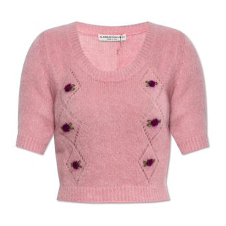 Alessandra Rich Kurzer Pullover - - Knitwear - Damen - Rosa - XS