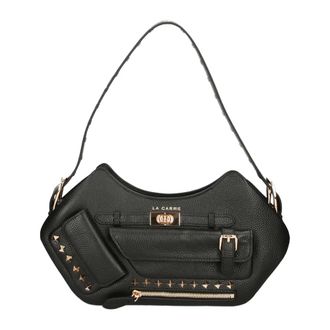 La Carrie Femme, Sacs, Noir, Taille: ONE Size Sac en Similicuir Martelé Noir avec Clous