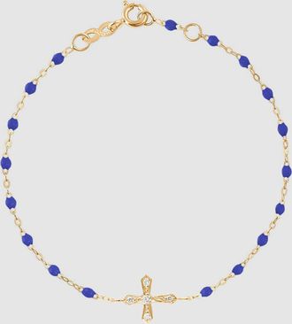 Gigi Clozeau Bracelet Croix Vintage Diamants Résine Or Jaune