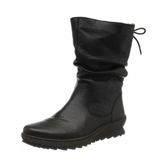 Remonte Lammfell Keilabsatz Stiefel - - Shoes - Damen - Schwarzk - 39 EU