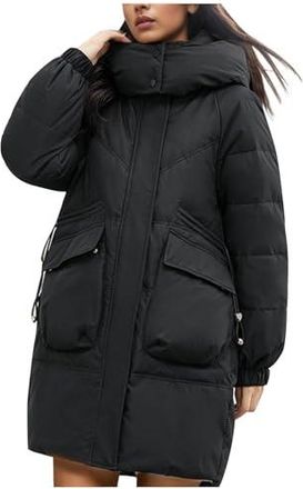 Generic Veste D Hiver Femme Veste Interieur Femme Women S Baggy Long Sleeve Winter Coat Stand Collar Warm Puffer Zipper Fashion Coats With Manteau Hiver Court