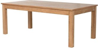 Vente-Unique Table &agrave; manger extensible 8 &agrave; 12 personnes placage ch&ecirc;ne - Naturel - FOMIREL