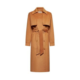 Silvian Heach Trenchcoat mit Patte und G&uuml;rtel - - Coats - Damen - Braun - XS