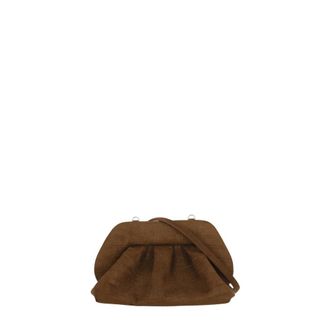 Themoir&egrave; Bios Medium Suede Croco Effect Clutch - - Bags - Damen - Braun - ONE SIZE