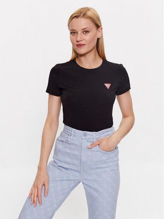 Guess T-Shirt W2YI44 J1314 Schwarz Slim Fit