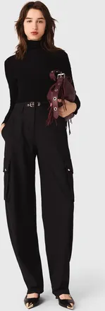 Maje Pull Seconde Peau À Col Montant - Noir - Maje