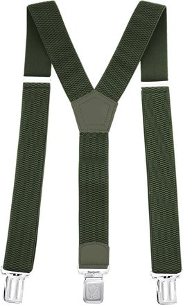 Glamexx24 Hosentr&auml;ger f&uuml;r Herren Einstellbar und Elastisch, Y Form, Breit 4 cm mit 3 Starken Clips Einheitsgr&ouml;&szlig;e Hosentr&auml;ger f&uuml;r M&auml;nner und Damen, Militaergruen