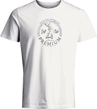 Jack & Jones Jprblubraxton SS Tee Crew Neck FST T-Shirt, Cloud Dancer, M Homme