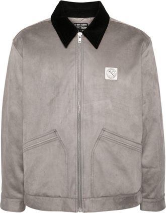 Izzue Bomberjacke mit Logo-Patch - Grau