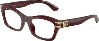 Dolce & Gabbana Femme, Accessoires, Rouge, Taille: 54 MM Monture optique