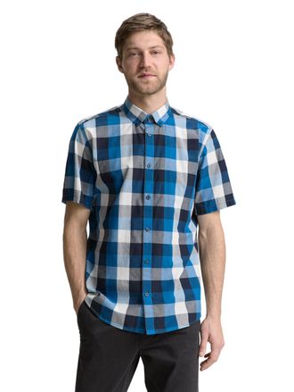 Tom Tailor Herren 1046101 Hemd, 37891-Blue Big Check, XXL