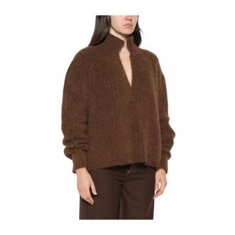 Uma Wang V-neck Strickware - - Knitwear - Damen - Braun - M