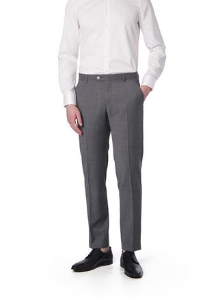 Bugatti Herren Hose grau Schurwoll-Stretch
