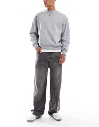 Calvin Klein Jeans Jean baggy en lyocell Tencel - Noir d&eacute;lav&eacute;