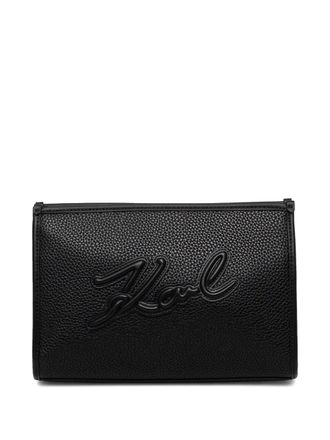 Karl Lagerfeld Kosmetiktasche mit Print - Schwarz