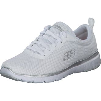 Skechers Damen Flex Appeal 3.0 First Insight sneakers, White Silver, 37 EU Weit