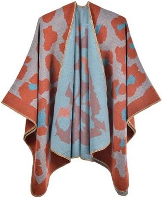 Generic Poncho Femme Hiver Chaud Chale Femme Hiver Chaud Cape Femme Effet enveloppant Ch&acirc;le Ouvert Tricot &Eacute;pais Tr&egrave;s Pour Ext&eacute;rieur Automne