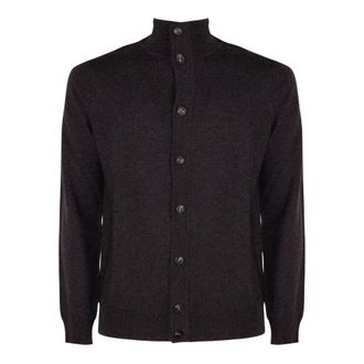 KANGRA Strickjacke mit hohem Kragen - - Knitwear - Herren - Braun - M