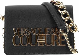 Versace Jeans Couture Femme, Sacs, Noir, Taille: ONE Size Sac bandouli&egrave;re &agrave; logo