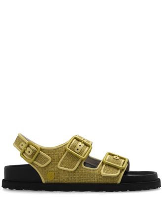 Birkenstock 1774 Milano Raffia Sandalen - Gr&uuml;n
