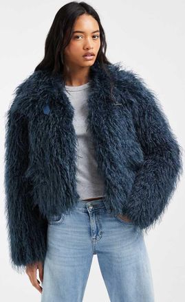 Urban Code veste en fausse fourrure bleue