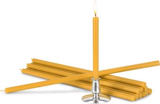 NKlaus Kerzenhalter mit 100% Bienenwachskerzen Premium Qualit&auml;t Ritualkerzen 40092