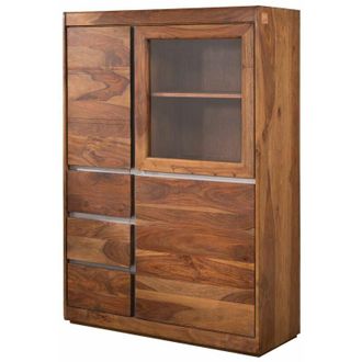 Massivmoebel24 Highboard Sheesham 102x40x147 noble unique lackiert sydney 125