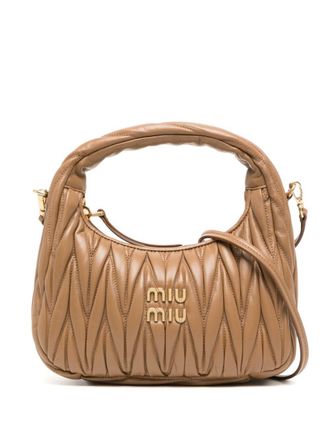 Miu Miu sac port&eacute; &eacute;paule Wander &agrave; design matelass&eacute; - Marron
