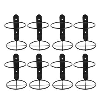 BESPORTBLE 8 St&uuml;ck Wandweinregal aus Metall Einzelner Flaschenhalter Platzsparendes Wandmontiertes Weinregal f&uuml;r Zuhause Robust und Pflegeleicht Schwarz