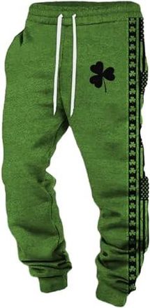 Generic Pantalon de surv&ecirc;tement 3D &agrave; taille &eacute;lastique pour homme, Vert, XXL