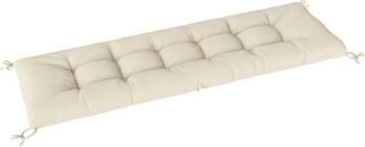 OUTSUNNY Coussin bain de soleil - coussin de chaise longue - Outsunny - sangles de fixation, anti-uv - mousse &agrave; m&eacute;moire -198x65x13cm - beige
